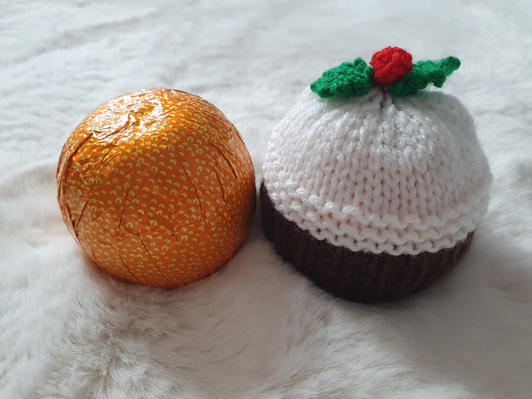 Knitted Chocolate Orange Cover Christmas Pudding - Etsy UK
