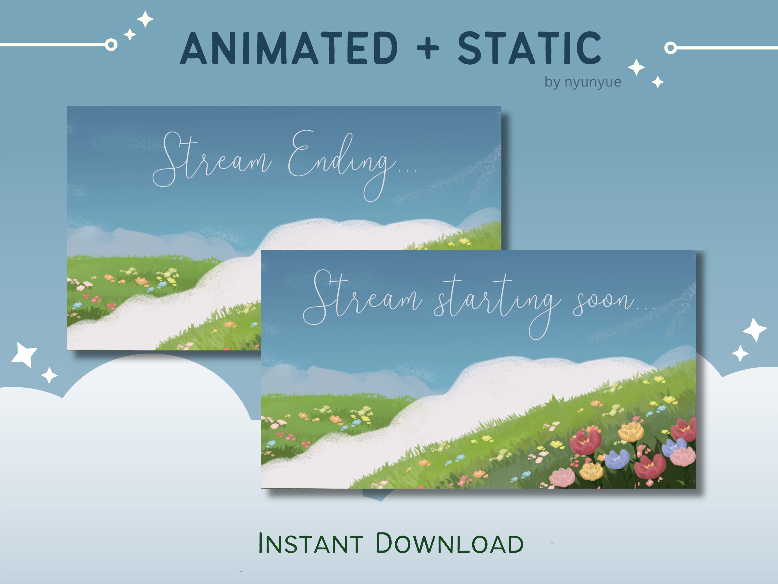 7 Animated Ghibli Style Stream Scenes Screen - Stream Overlays for ...
