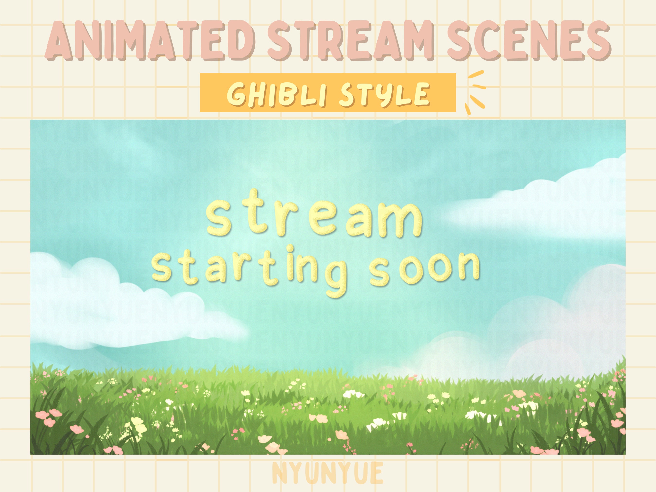 5 Animated Ghibli Style Stream Scenes Screen - Stream Overlays for ...