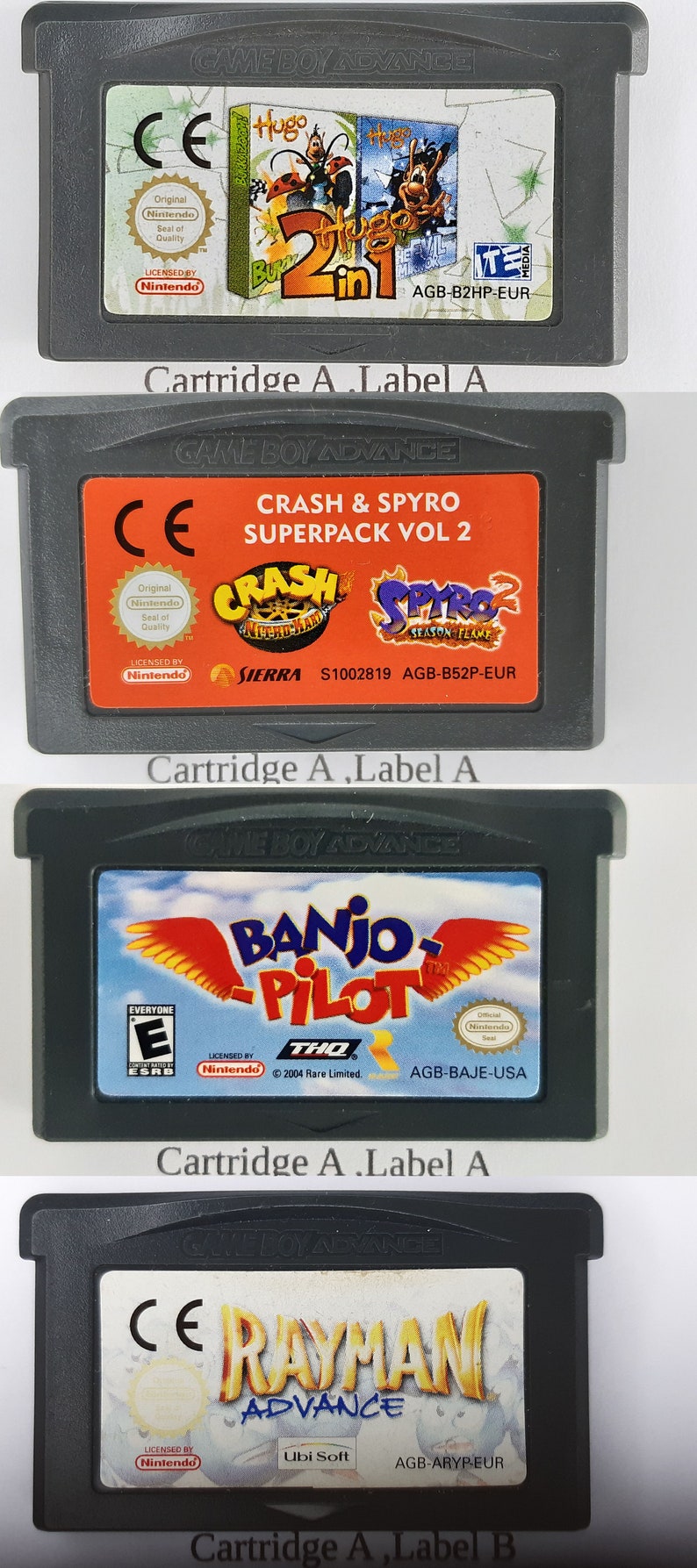 Rayman Sonic Spyro Sega : Original Gameboy Advance Games , Verified ...