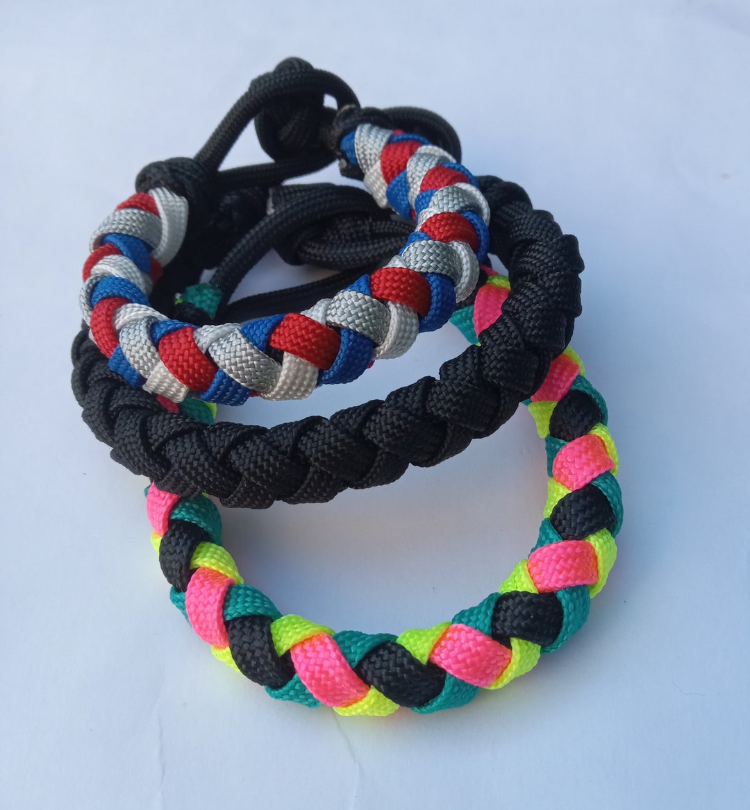 4 Strand Round Braid Paracord Bracelet Unisex Paracord Wristband ...
