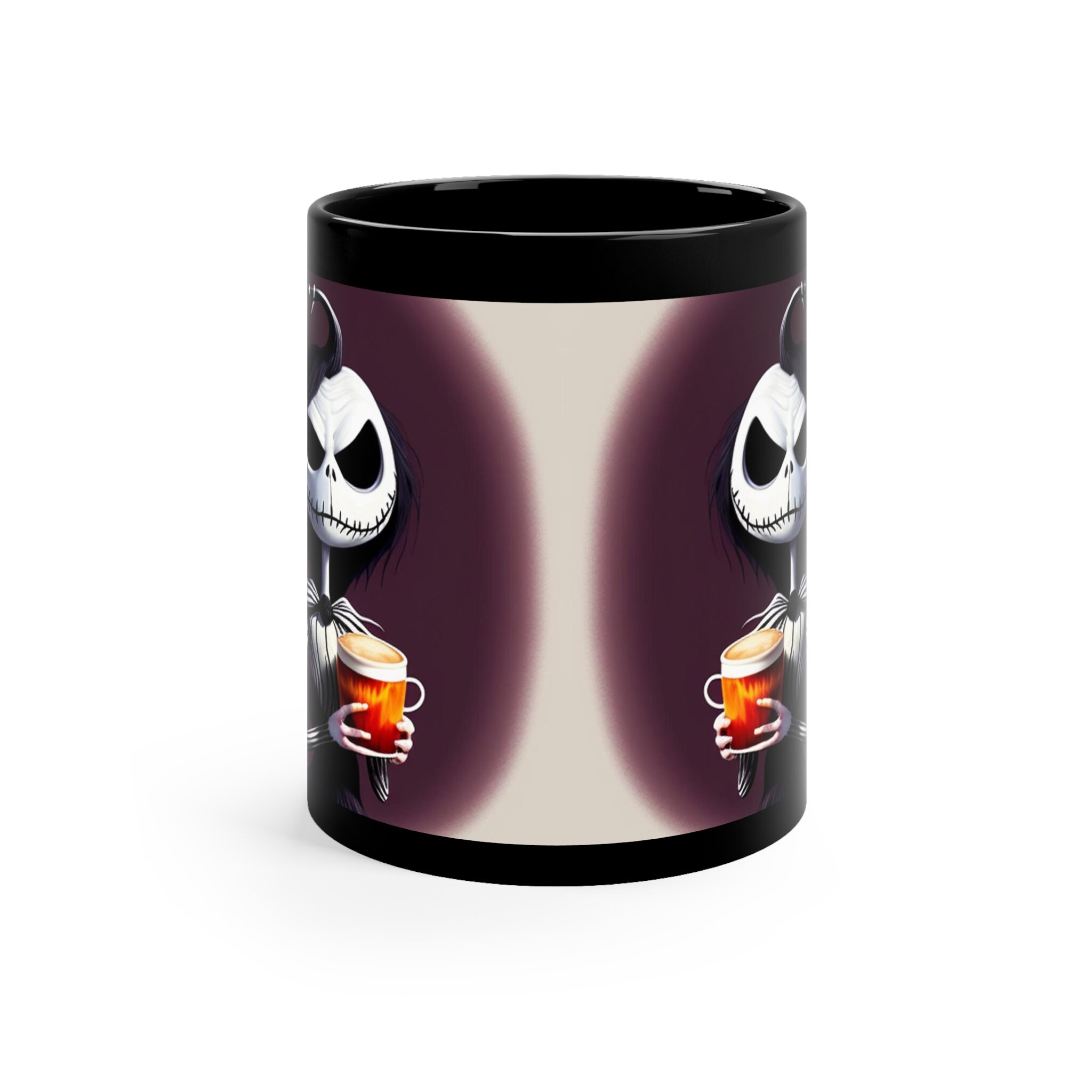 Gothic Skeleton Black Mug Skeleton Halloween Mug Nightmare - Etsy