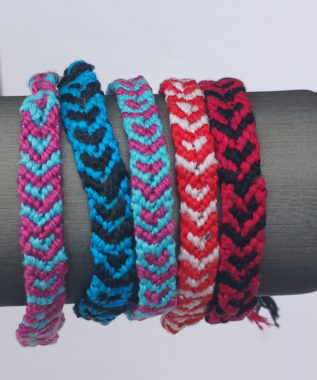 Heart Braided Wrist Jewelry Woven Heart Bracelets-woven Braid Heart ...