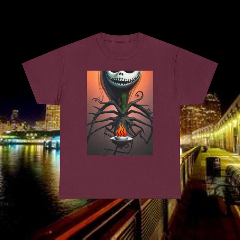 Unisex Nightmare Before Coffee T-shirt With Skeleton Woman Holding ...