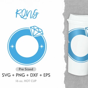 16oz Ring Hot Cup Svg, Venti Full Wrap Svg, Ring Svg,hearts Svg ...
