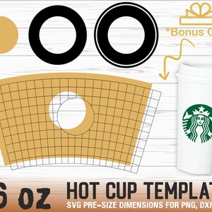 16oz Hot Cup Template Svg Hot Cups Svg Hot Cup Template Svg - Etsy