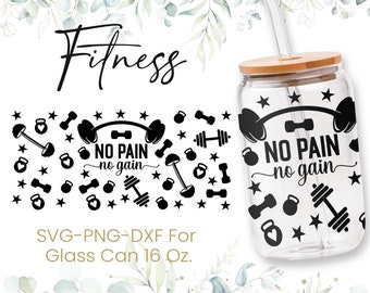 Bodybuilding No Pain No Gain SVG Fitness Quote Cricut Cut - Etsy