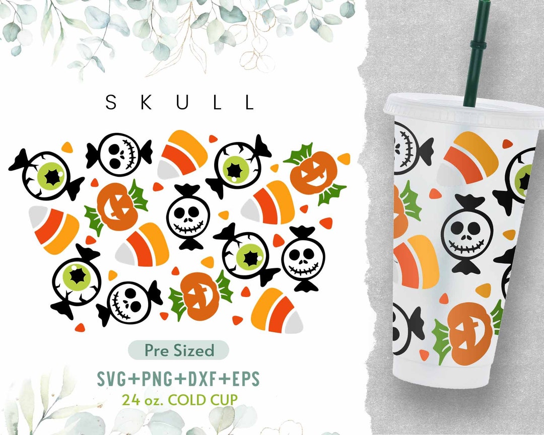 24oz Halloween No Hole Cold Cup Svg,venti Cold Cup Svg, Ghost Svg ...