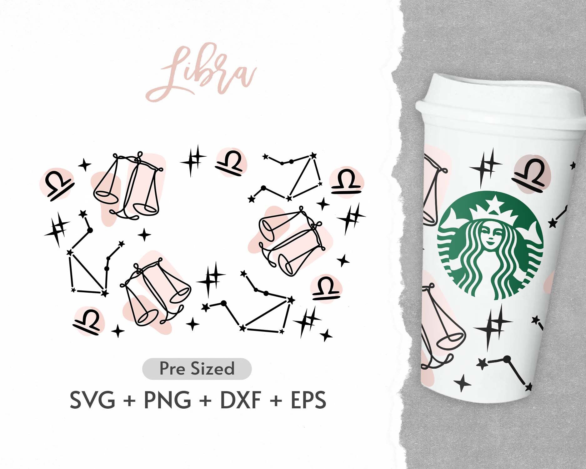 16oz Libra Hot Cup Svg Full Wrap Svg Libra Svgbull - Etsy