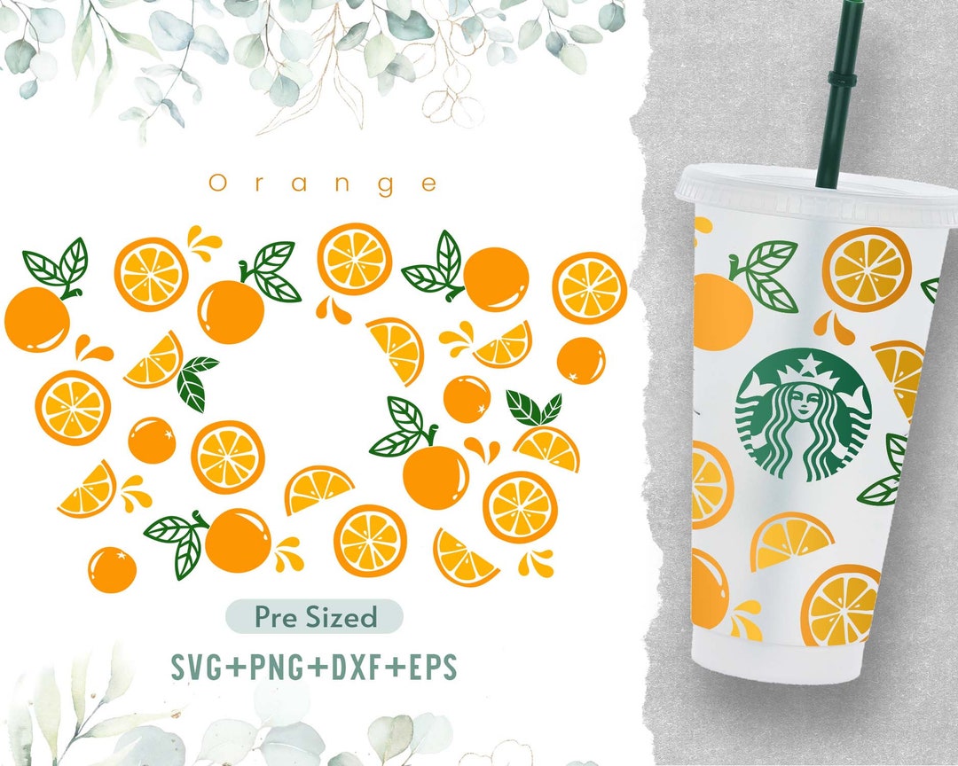 24oz Orange Cold Cup Svg Venti Cold Cup Svg Orange Svg - Etsy