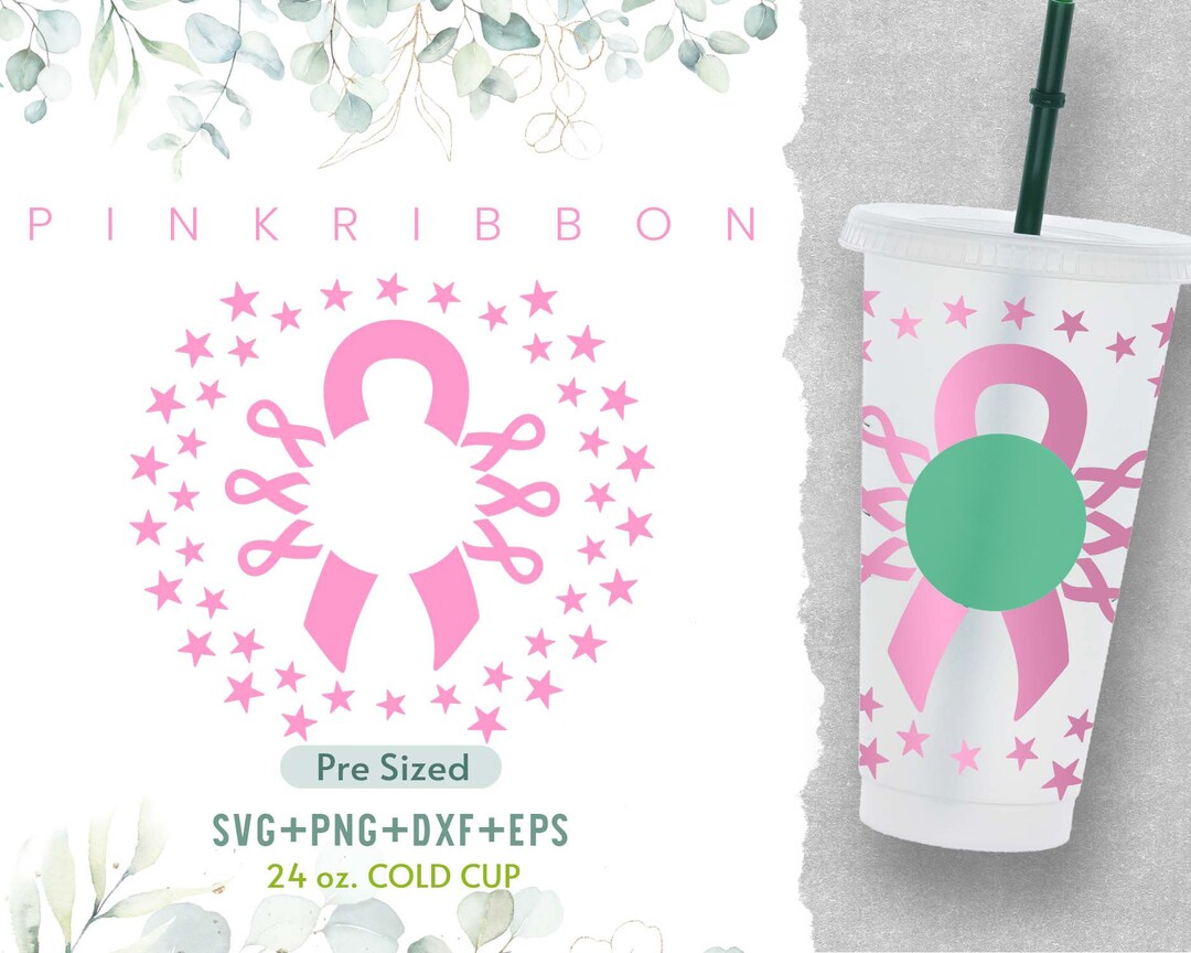 Seamless Pink Ribbon Wrap Svg, Pink Ribbon Svg, Breast Cancer Svg, Logo ...