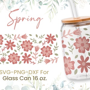 16oz Spring Libbey Glass Can Svg Bundle,glass Can Full Wrap Svg ...