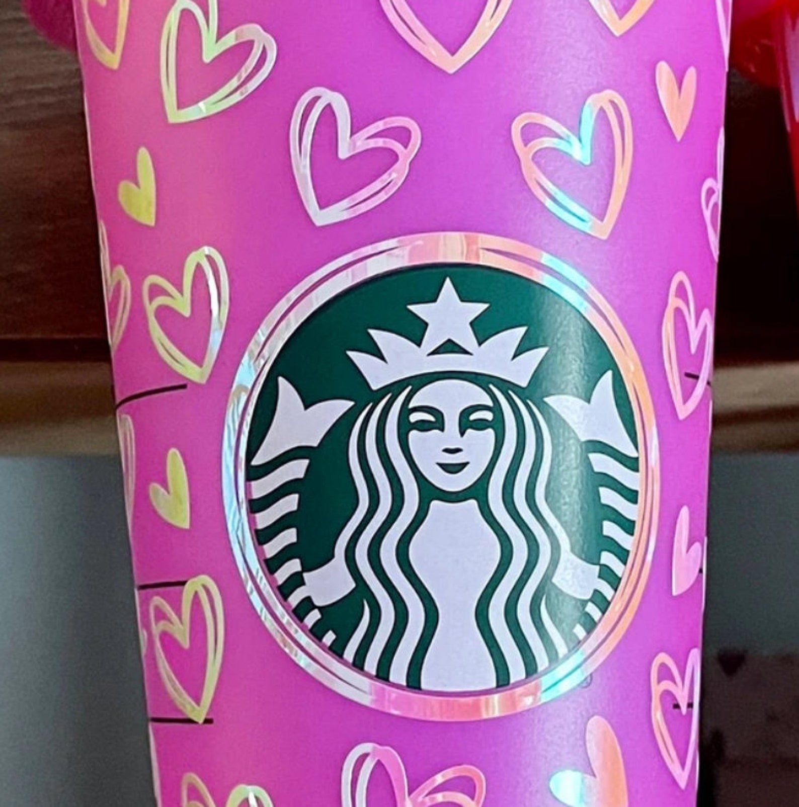 24oz Hearts Cold Cup Svg Venti Full Wrap Svg Hearts Svg - Etsy