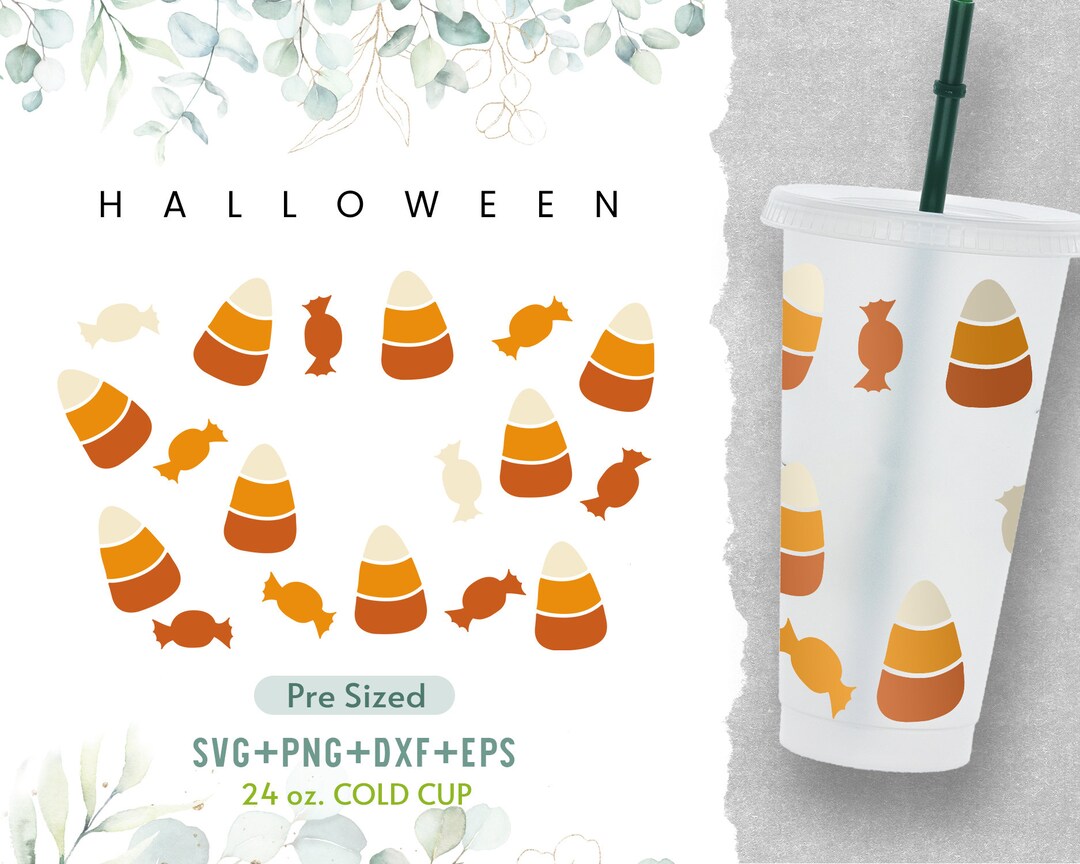 24oz Halloween Cold Cup Svg, Trick or Treat Design, Venti Cold Cup Svg ...