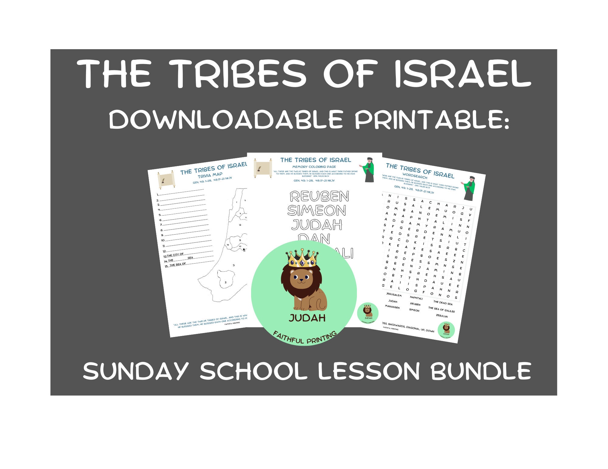 The Tribes of Israel Sunday School Lesson Bundle - Etsy
