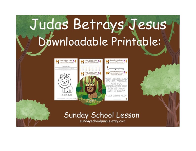 Judas Betrays Jesus - Sunday School Lesson | Children's Church Lesson ...