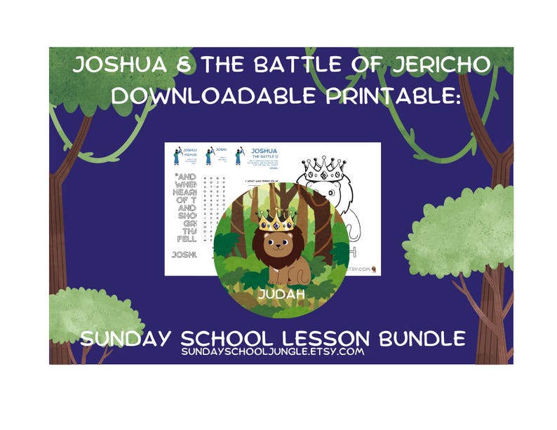 Joshua & the Battle of Jericho Sunday School Lessons Activity Bundle - Etsy