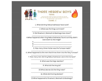 Printable Bible Games for Kids Bible Trivia Game Bible Facts - Etsy