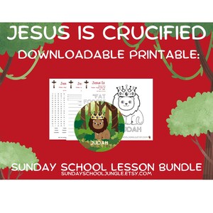 Jesus is Crucified - Digital Downloadable Printable Sunday School ...