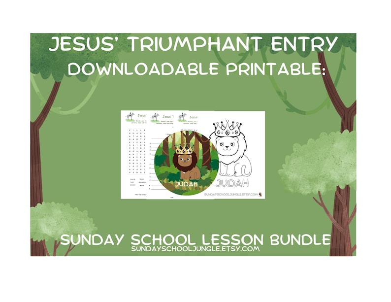 Jesus' Triumphant Entry - Digital Downloadable Sunday School Lesson ...