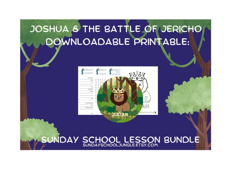 Joshua & the Battle of Jericho - Digital Downloadable Printable Sunday ...