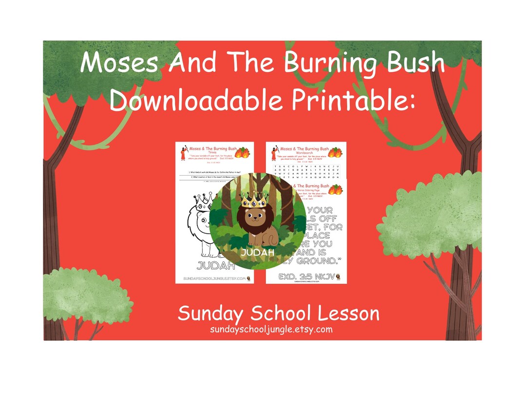 Moses and the Burning Bush | Sunday School Lesson | Children's Church ...