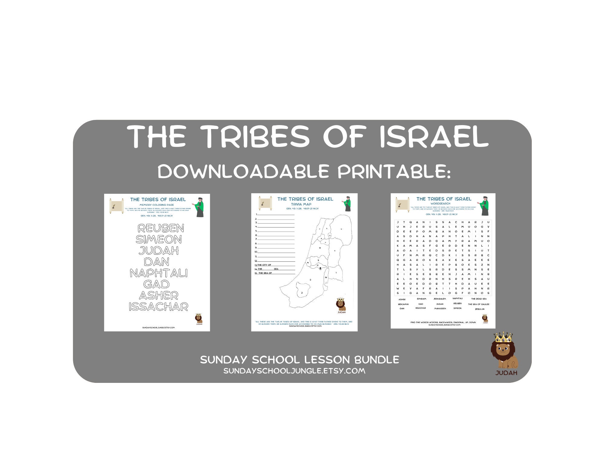 The Tribes of Israel Sunday School Lesson Bundle - Etsy