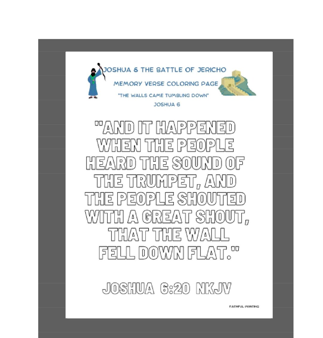 Joshua & the Battle of Jericho Sunday School Lessons - Etsy