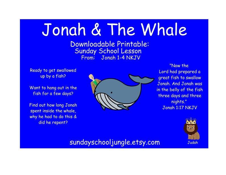 Jonah and the Whale | Sunday School Lesson | Children's Church Lesson ...