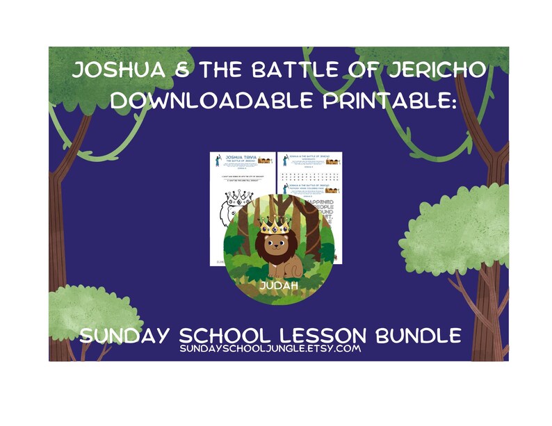 Joshua & the Battle of Jericho Sunday School Lessons Activity Bundle - Etsy