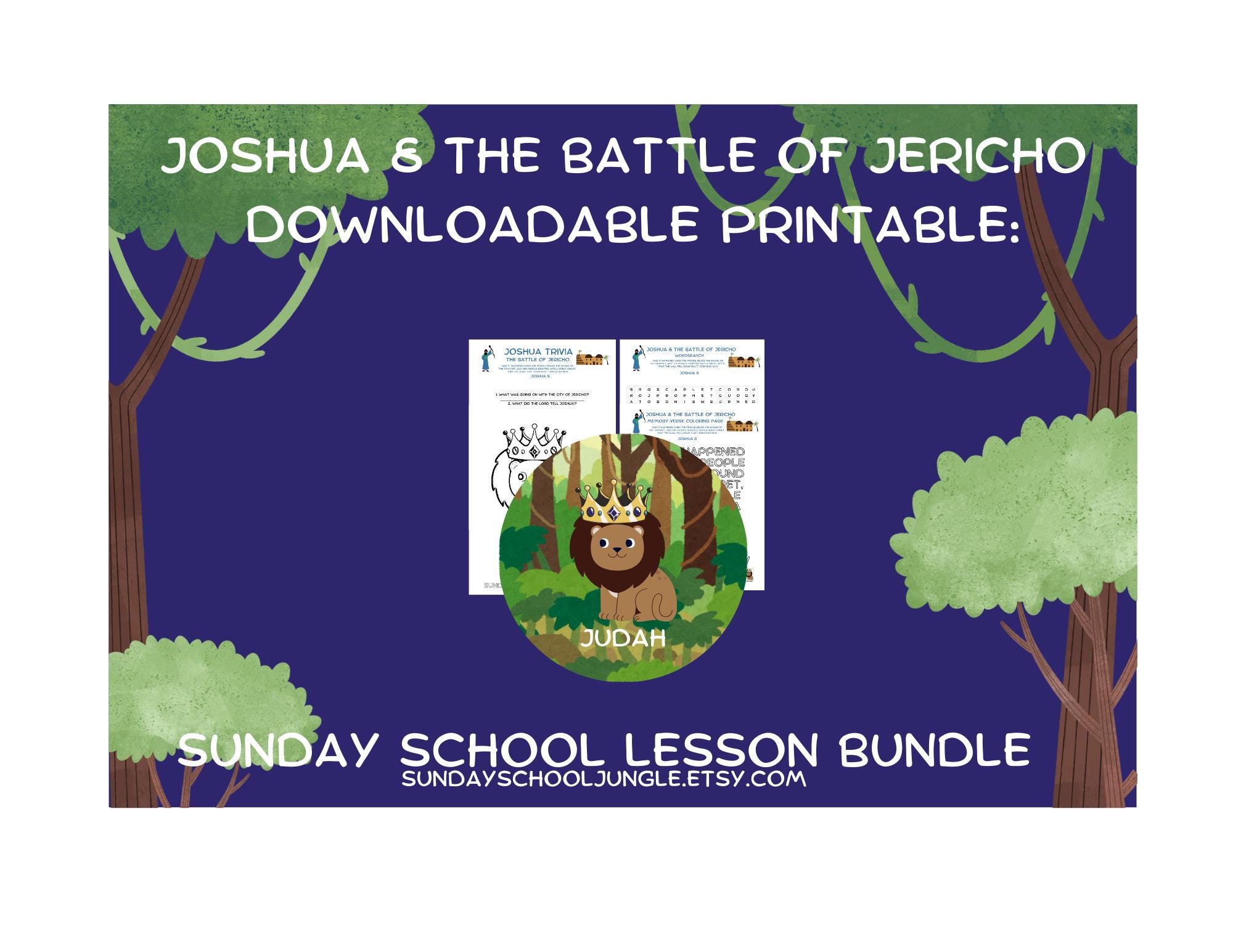 Joshua & the Battle of Jericho Sunday School Lessons Activity Bundle - Etsy