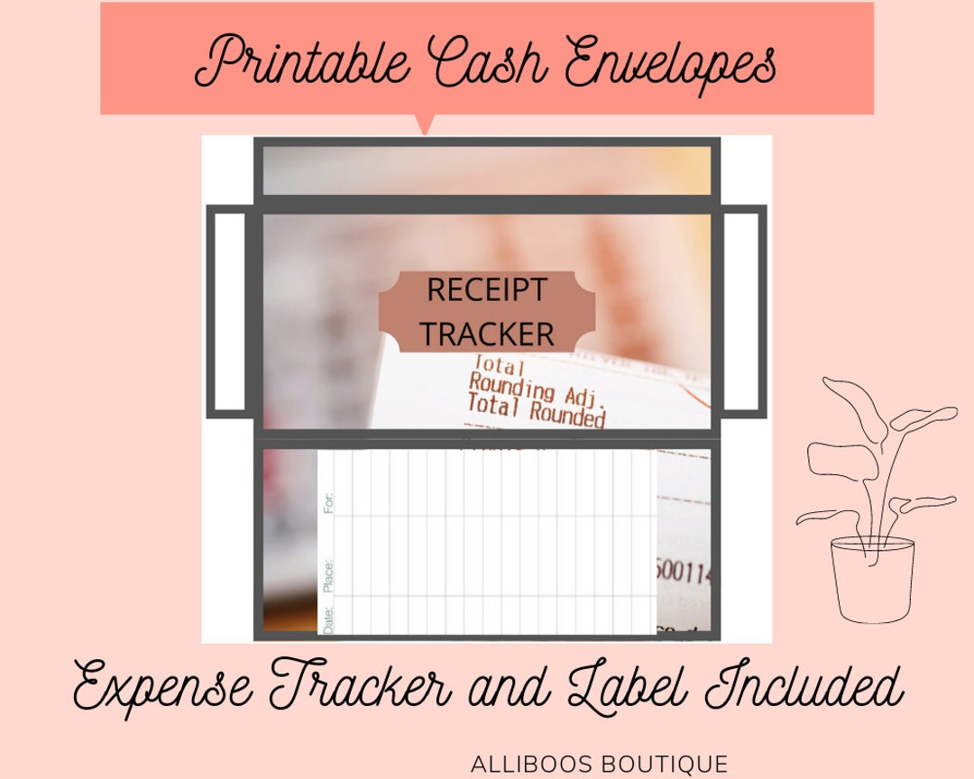 Printable, Digital Receipt Tracker Envelope - Etsy