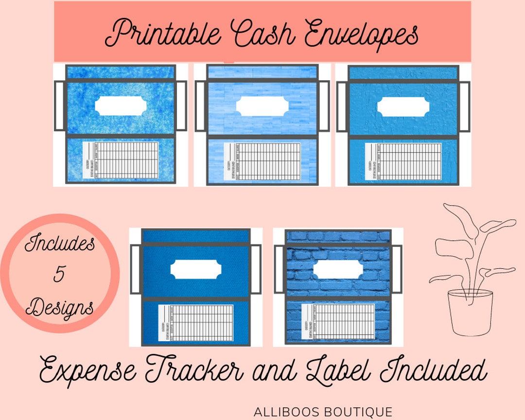 Blue Variation Printable Cash Stuffing Envelopes, Digital Download, PDF ...