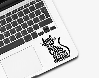 Funny Cat Computer Decal Kitty Sticker Funny Laptop Decal - Etsy