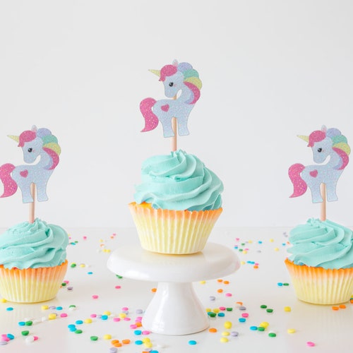 Unicorn Cupcake Toppers/ Unicorn Birthday/ Unicorn Party - Etsy