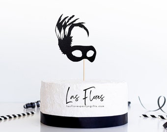 Masquerade Mask Cake Topper - Etsy