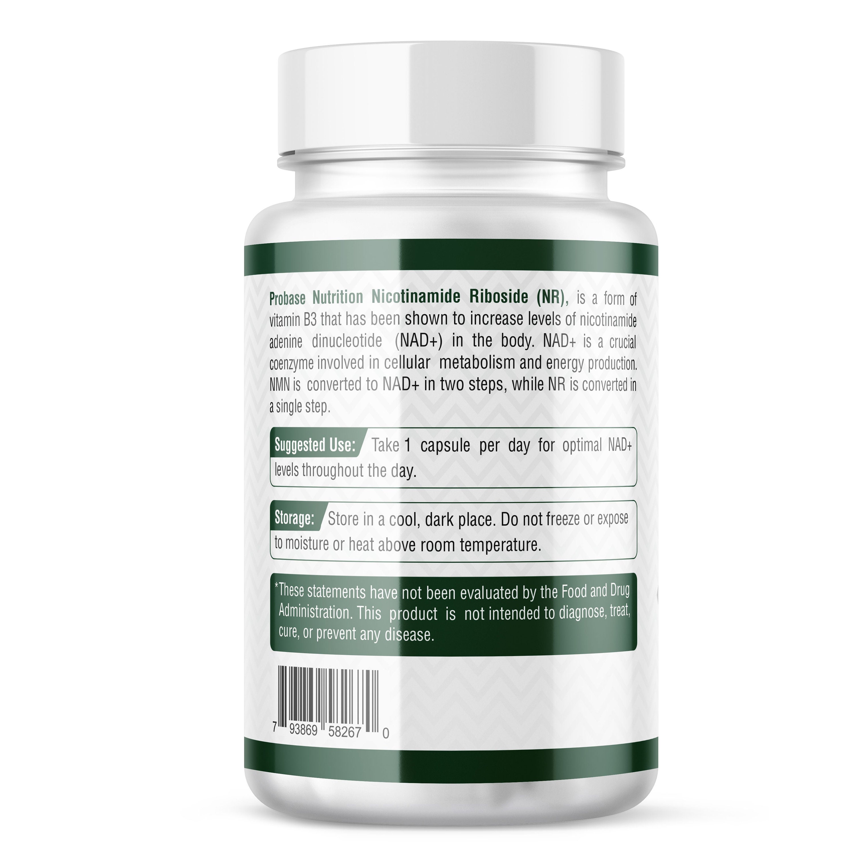 NR Capsules 30 Count (500mg Each)- 30-day Supply (nicotinamide Riboside ...