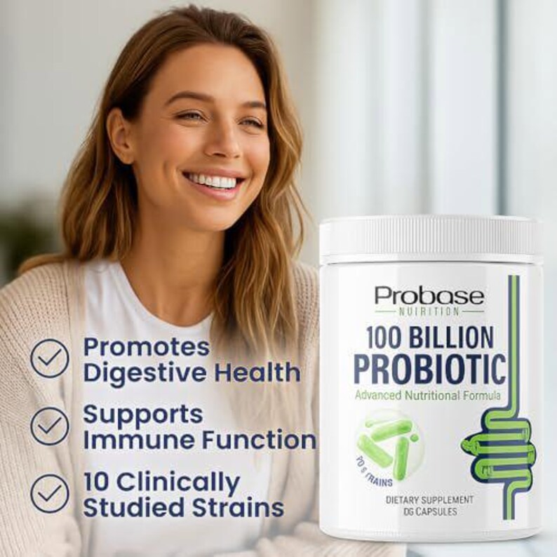 Probase Nutrition Probiotic, 100 Billion CFU, 10 Strains With ...