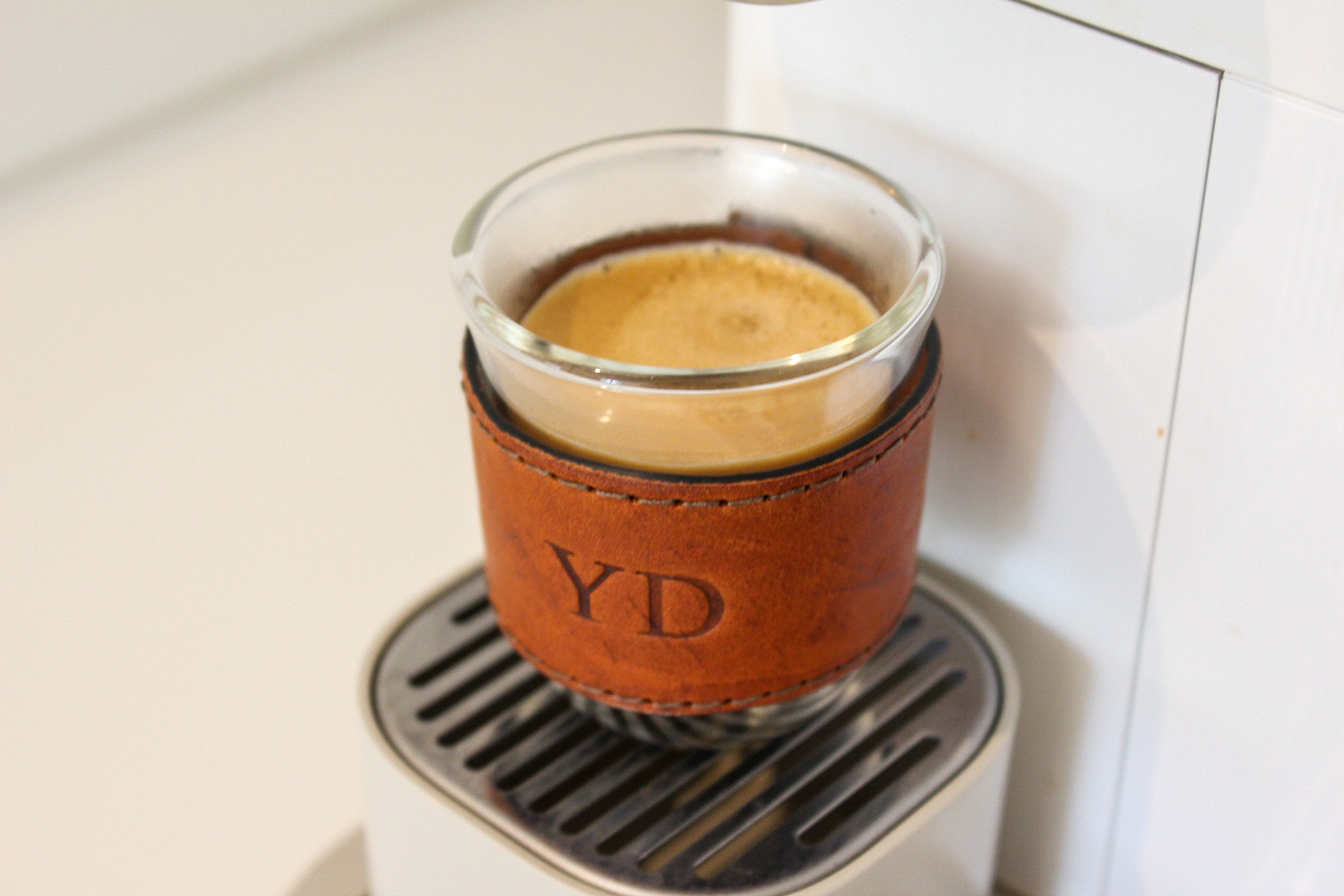 Expresso Cups, Double Wall, Custom Leather Wrapped and Personalized. - Etsy