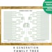 Editable Family Tree Print Family Tree Digital Print Extended - Etsy