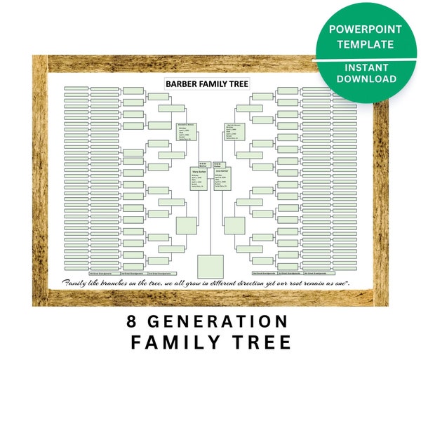 8 Generation Family Tree - Etsy