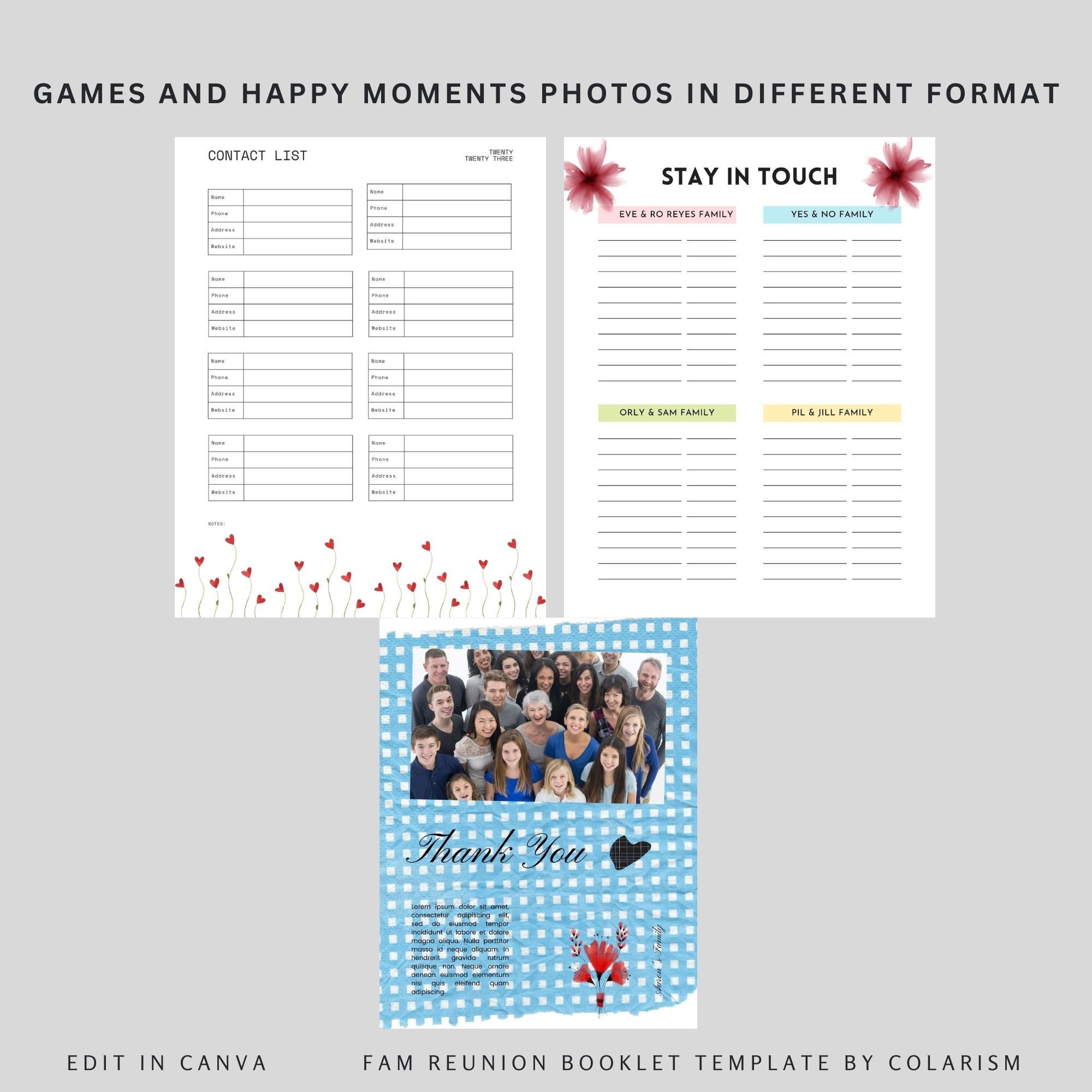 Editable Family Reunion Book Family History Book Family Reunion Sign ...