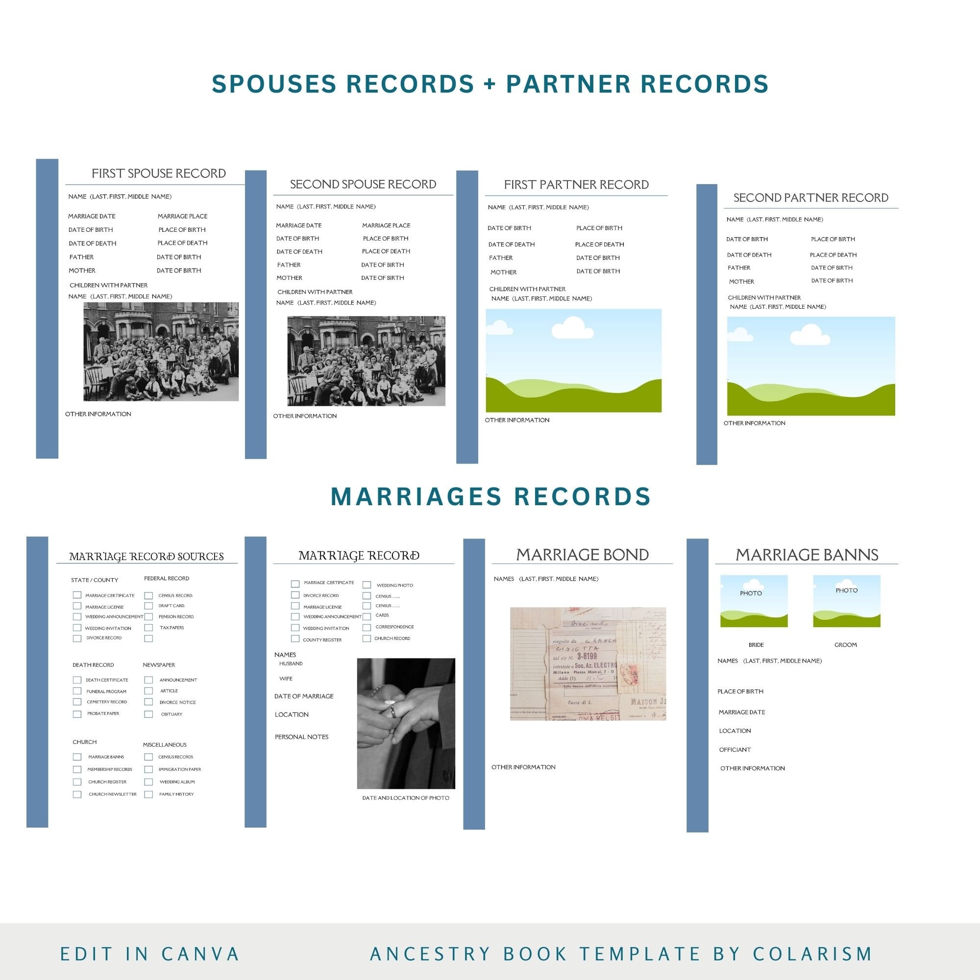 Personalized Ancestry Book Template Family History Book Genealogy ...