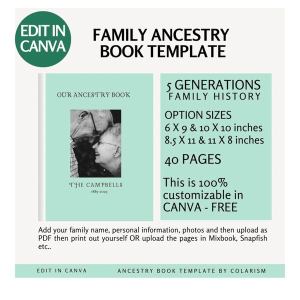 Genealogy Book - Etsy