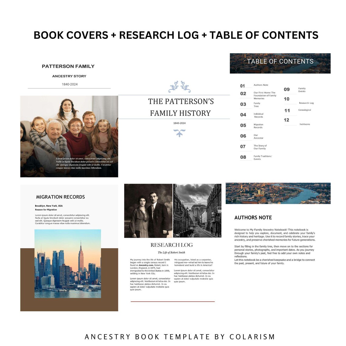 Microsoft Word Family Ancestry Book Profile Family History Book ...