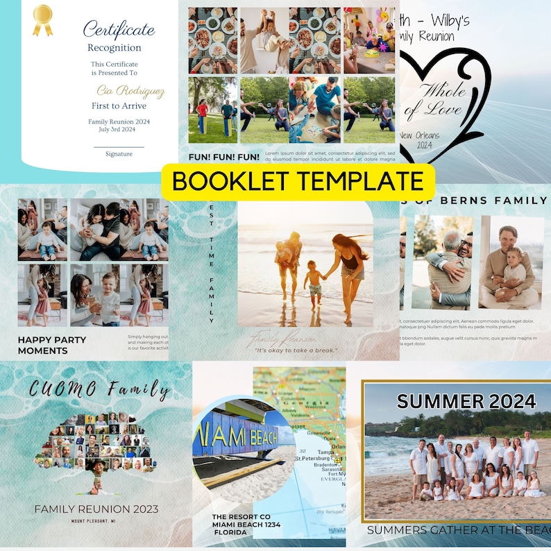 Editable Family Reunion History Web Page Website Template Family ...