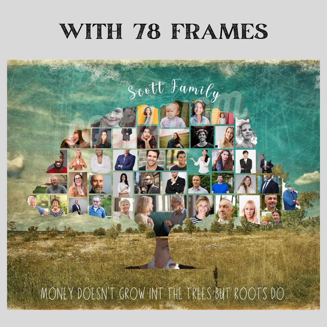 Family Tree Collage Family Tree Builder With Photos Template - Etsy