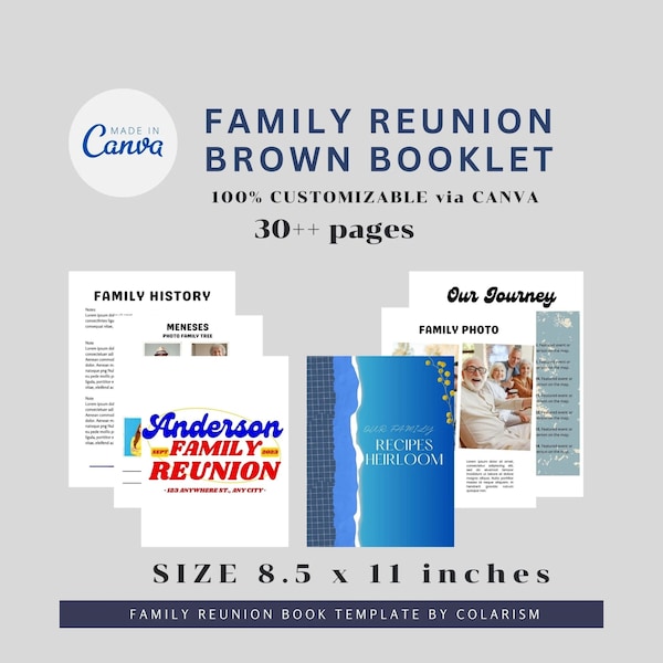 Family Reunion Program Template Editable - Etsy