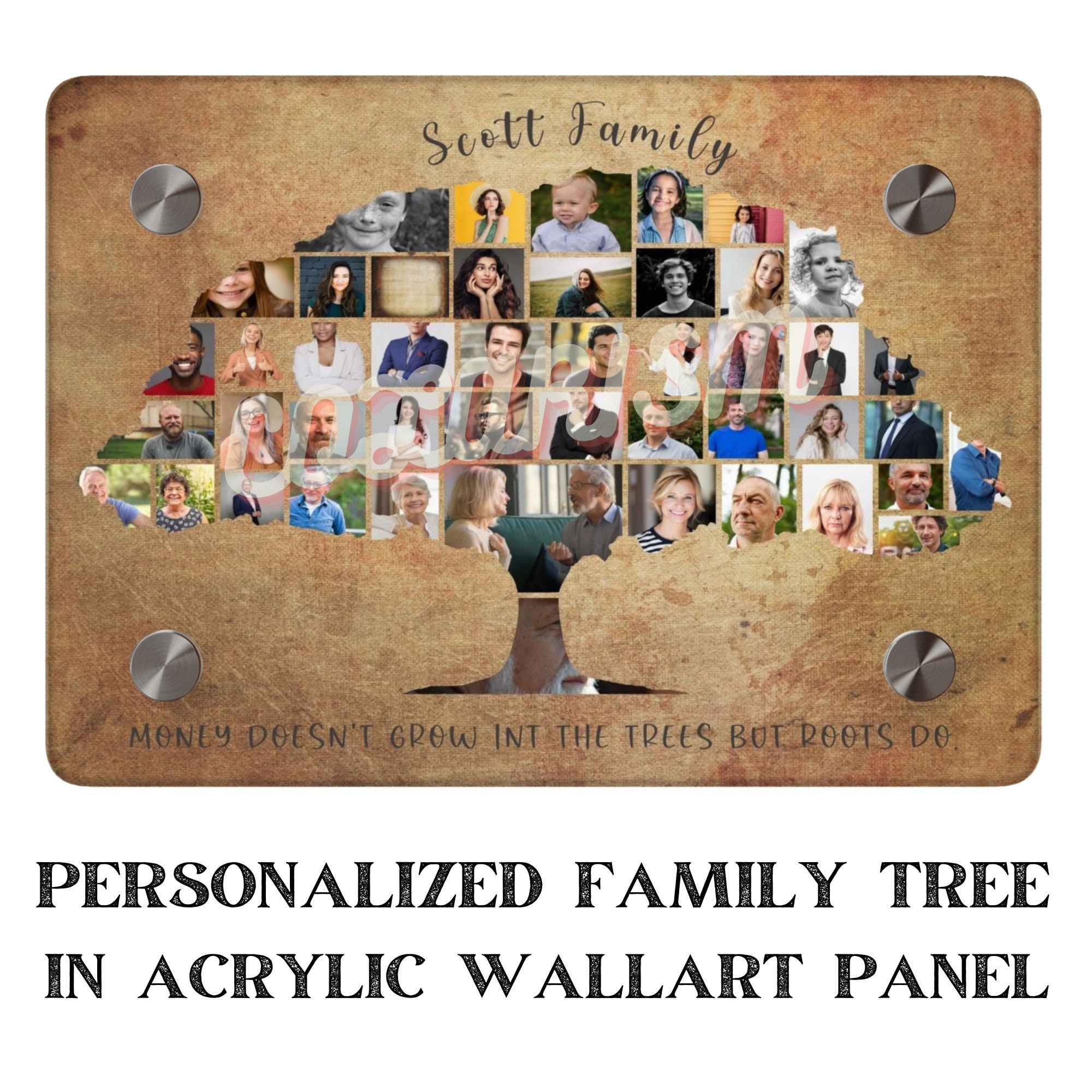 Family Tree Collage Family Tree Builder With Photos Template - Etsy