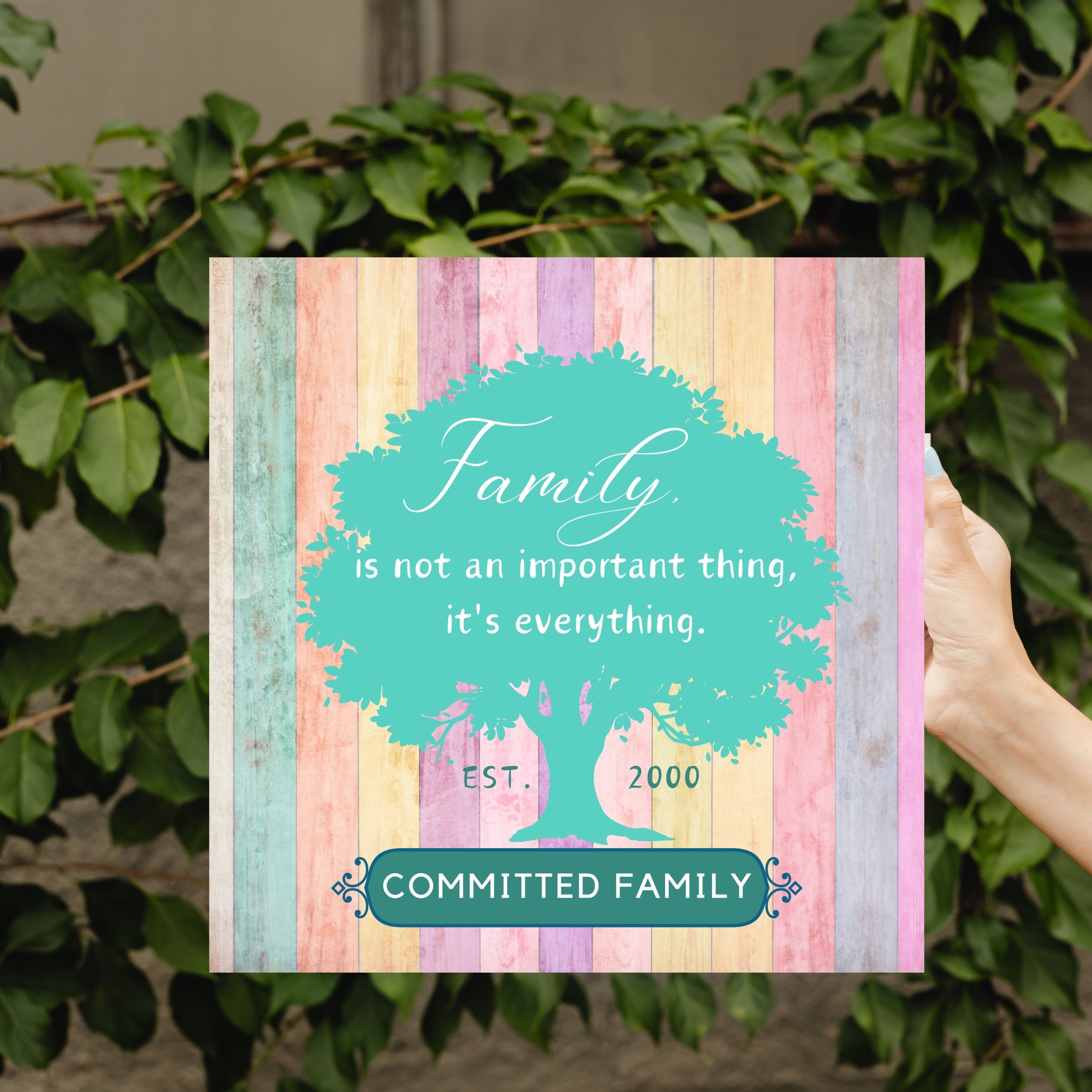 Custom Family Tree Metal Art Sign Family Art Gift for Mothers Day ...